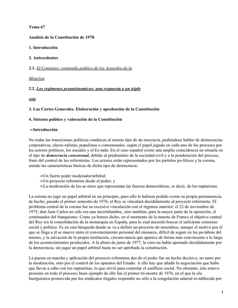 Análisis de la Constitución de 1978