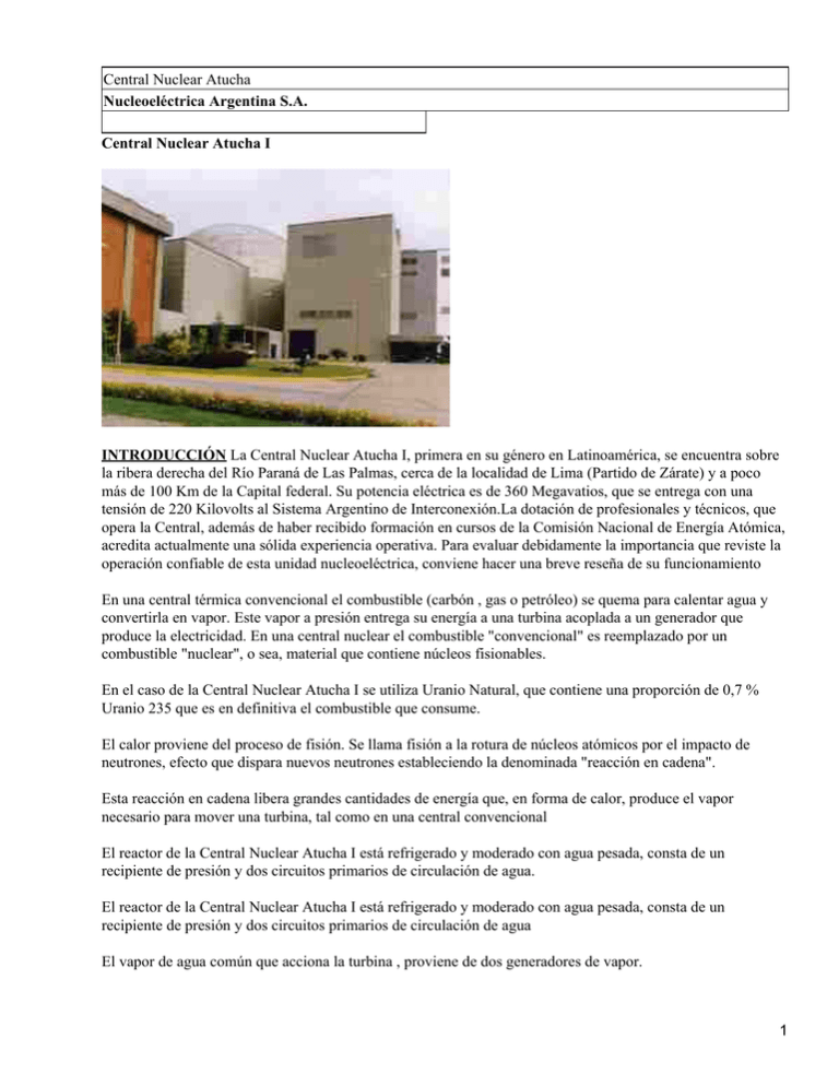 Central nuclear Atucha