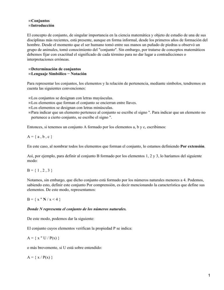 Conjuntos Introducción