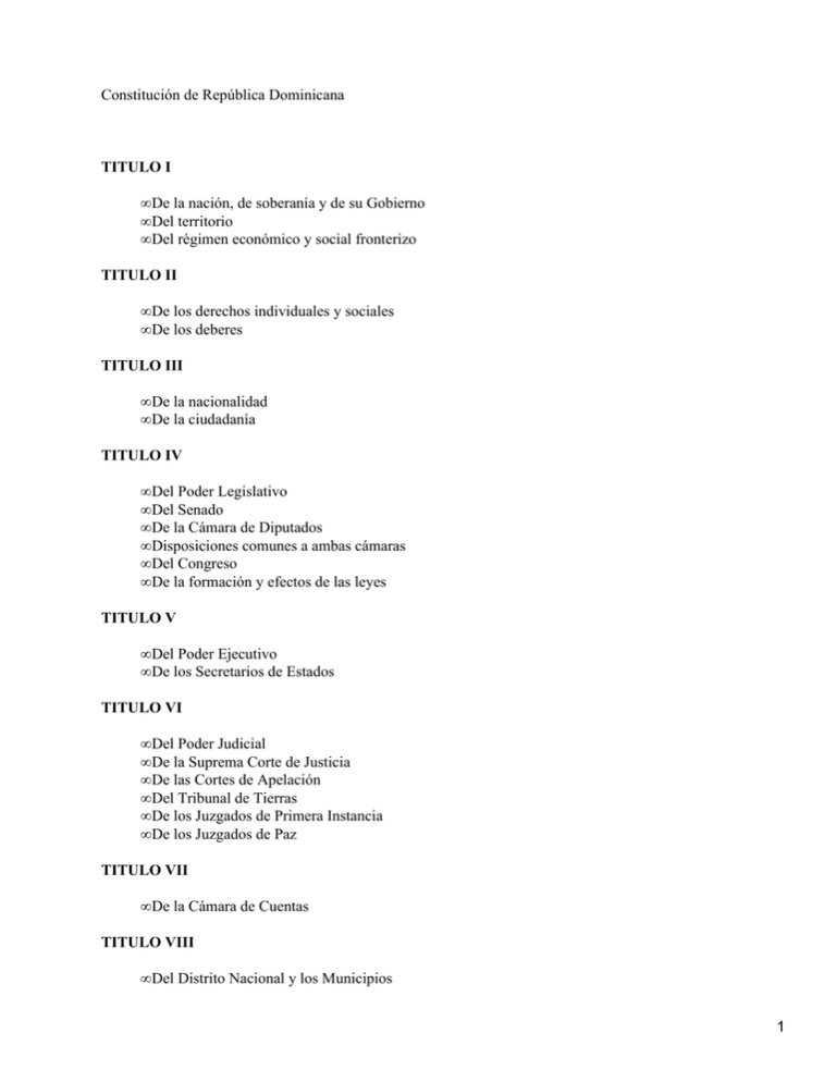 Constitución de República Dominicana
