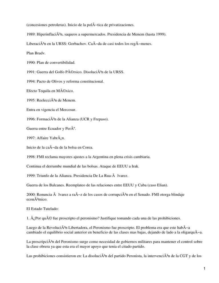 Cronograma historia mundial