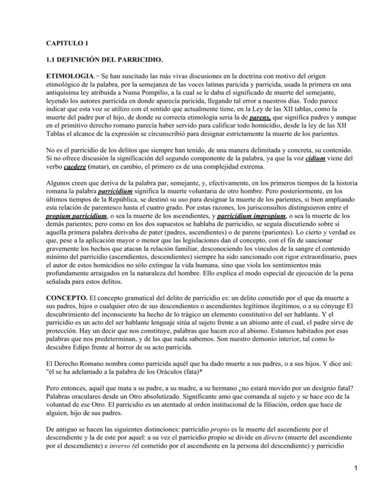 Delito de parricidio