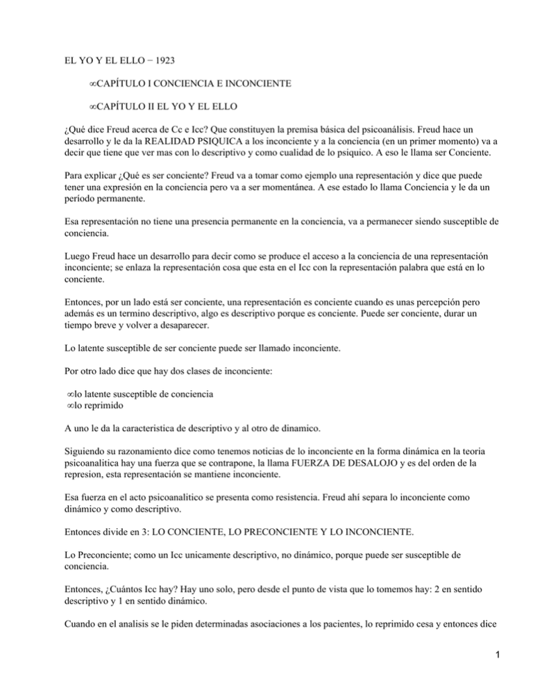 El yo y el ello; Sigmund Freud