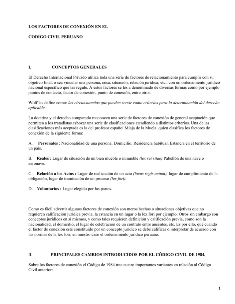 Factores de conexión