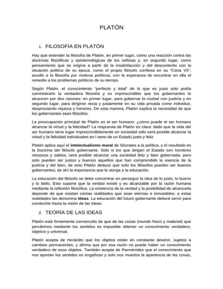 Filosofía en Platón