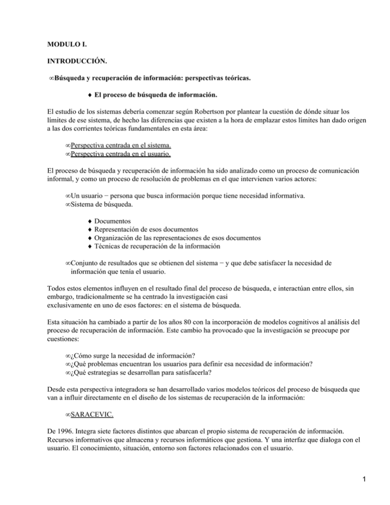 Indización y recuperación de información