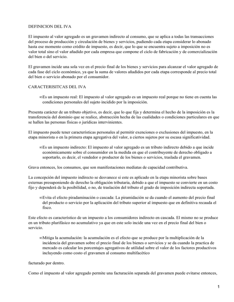 DEFINICION DEL IVA