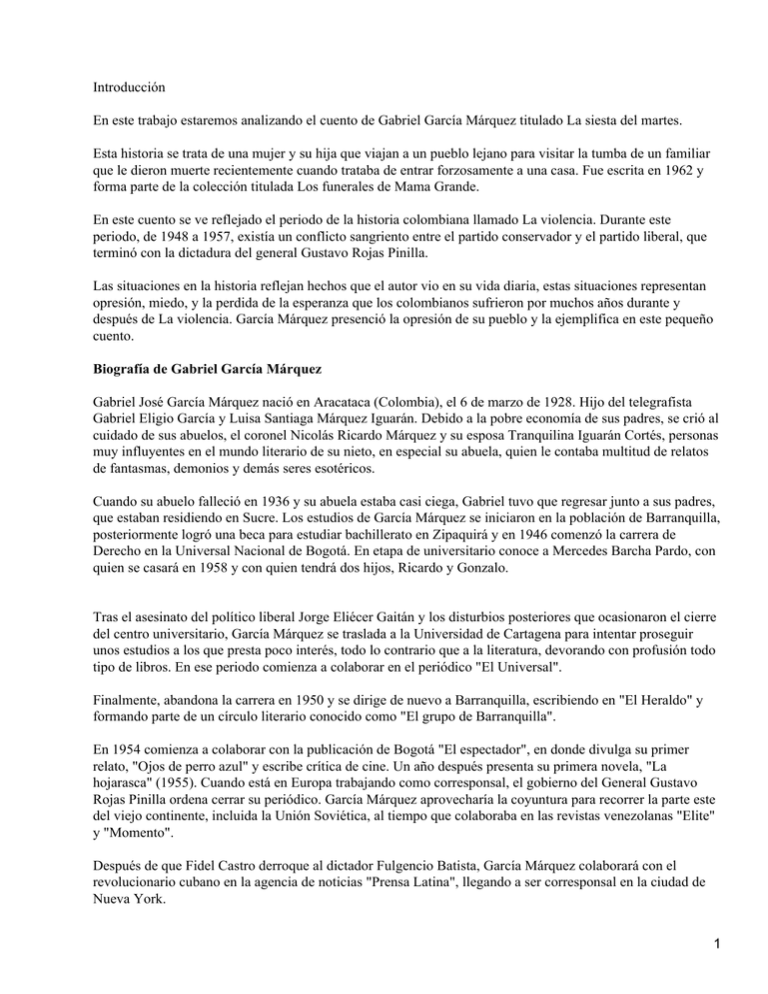La siesta del martes; Gabriel García Márquez