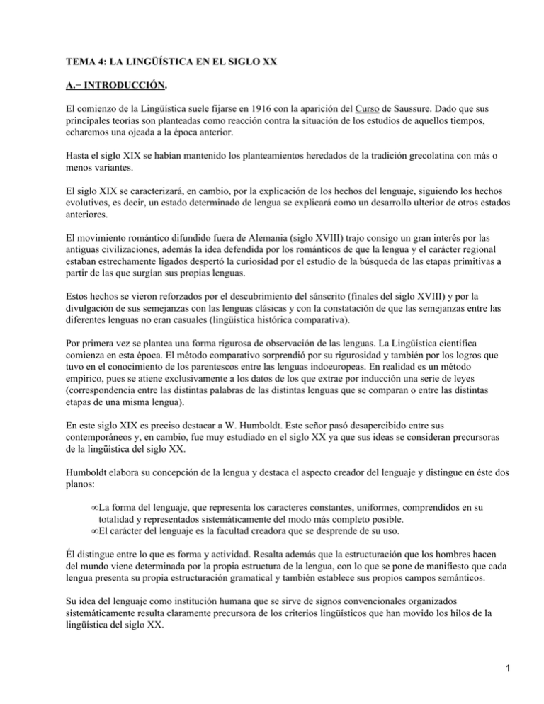 Lingüística inglesa en el siglo XX