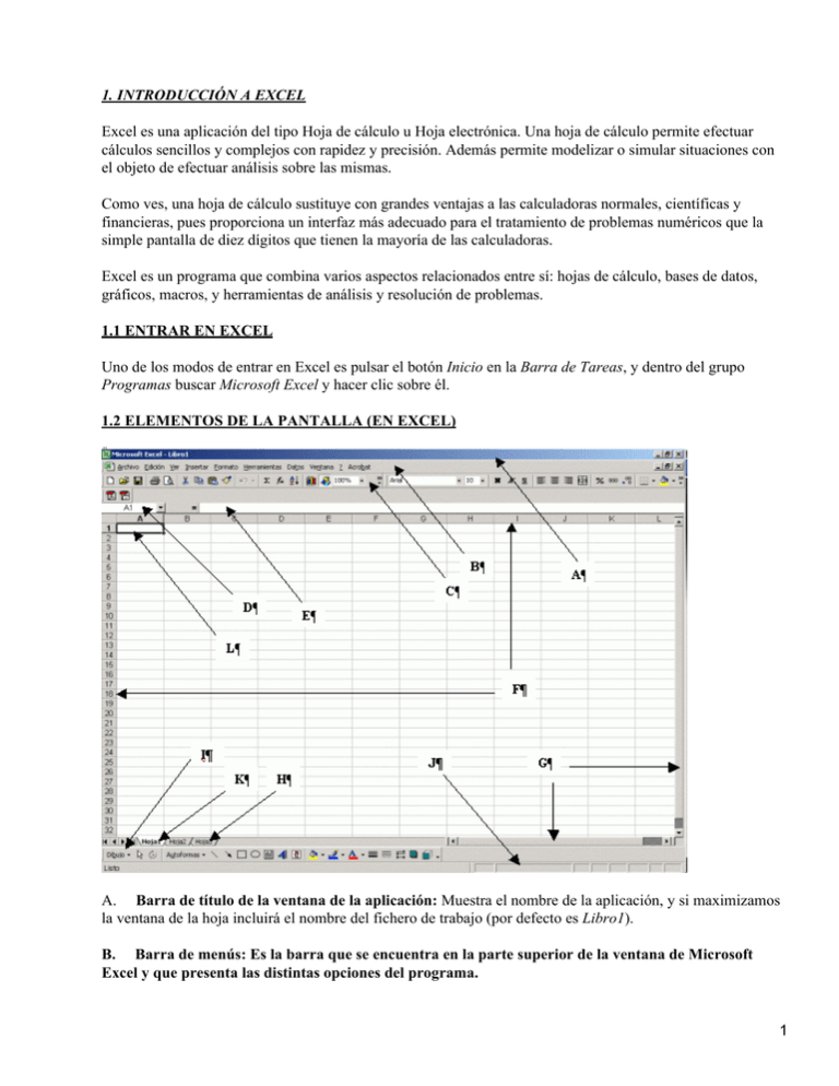 1. INTRODUCCIÓN A EXCEL