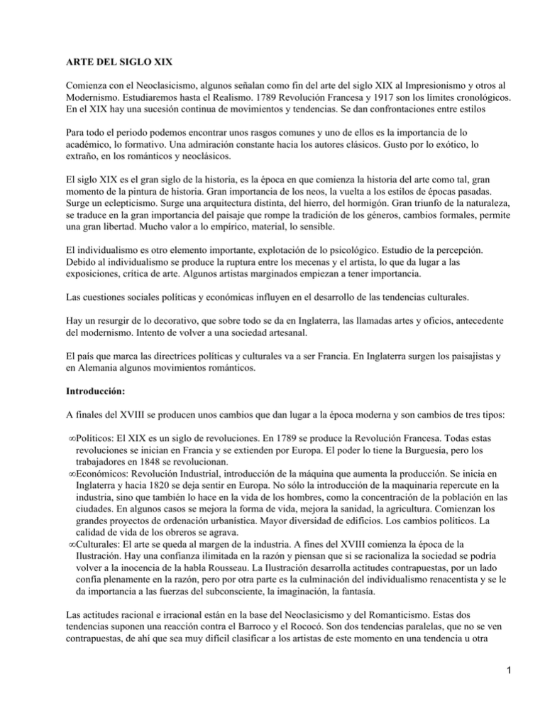 Neoclasicismo. Romanticismo