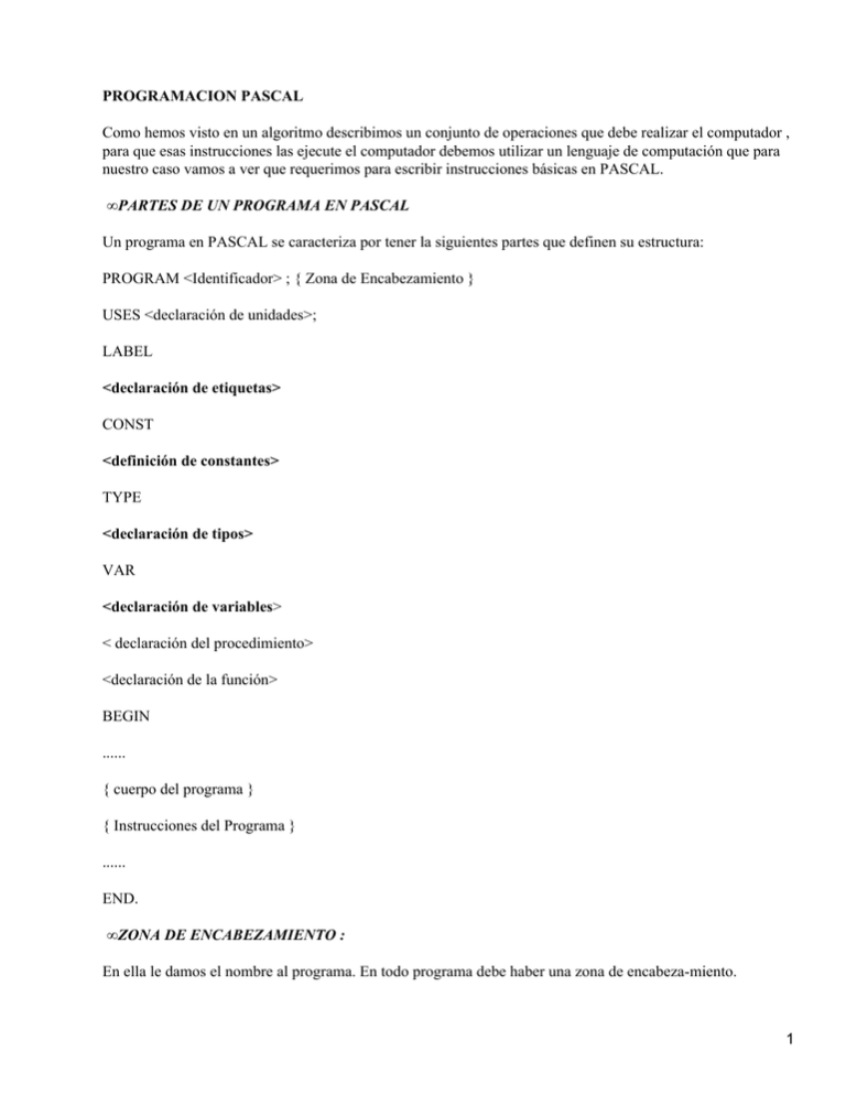 PROGRAMACION PASCAL