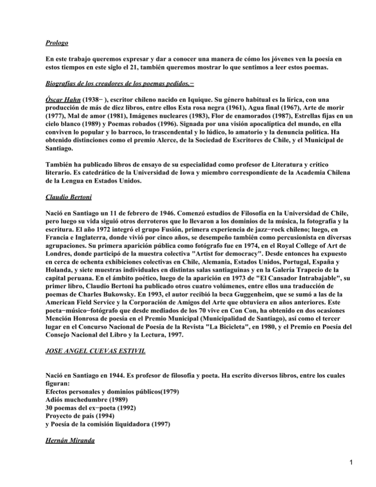 Poesía del siglo XX