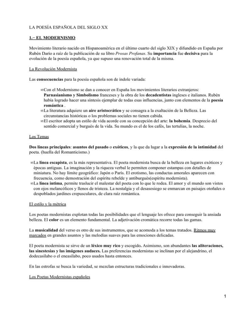 Poesía española del siglo XX