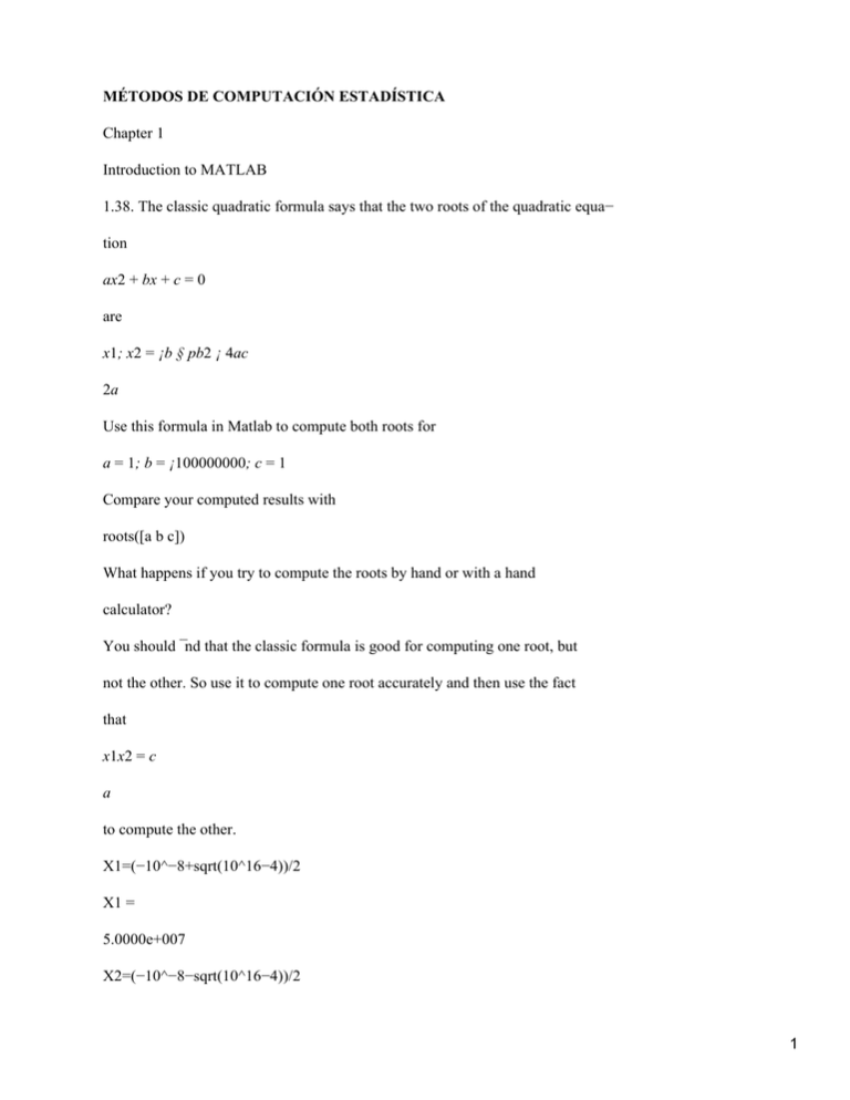 Programación con Matlab