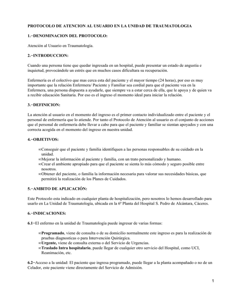 Protocolo de atención sanitaria