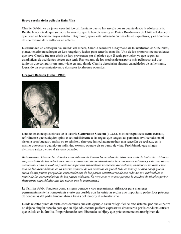 Rain Man; Barry Levinson