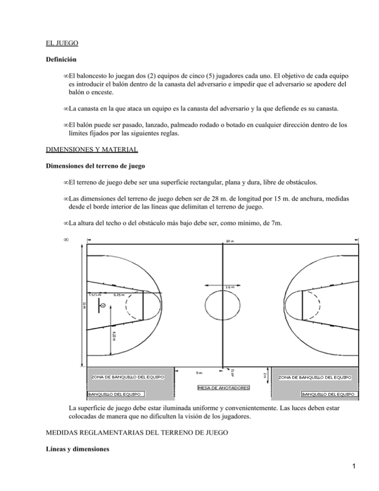 Reglamento de Baloncesto