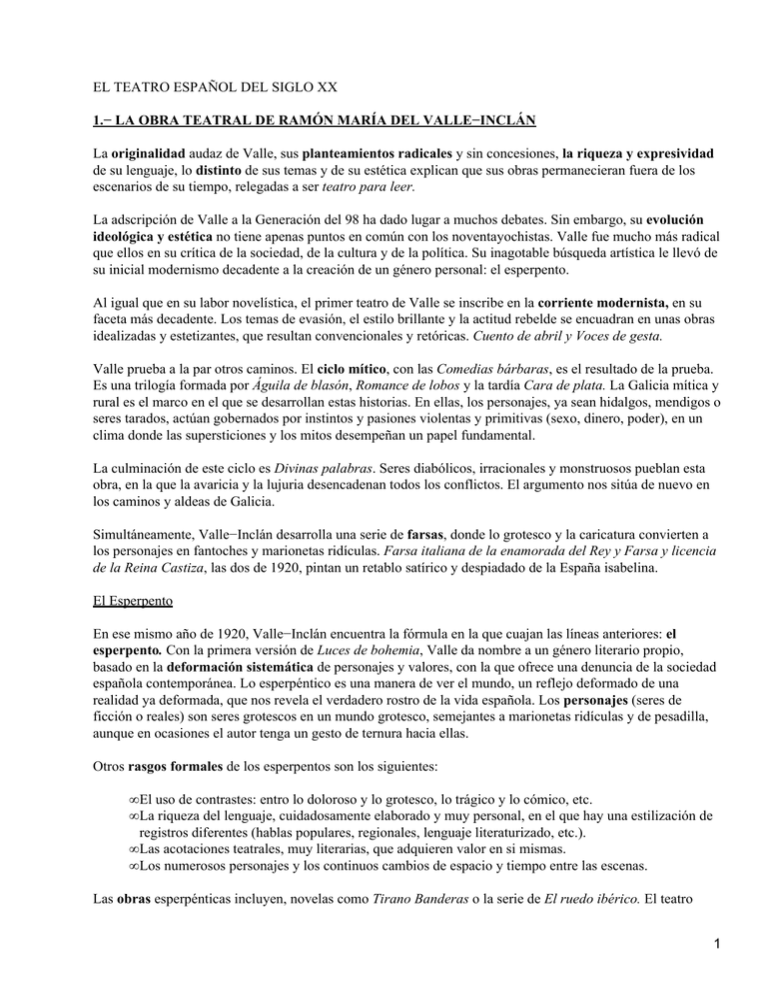 Teatro español del siglo XX