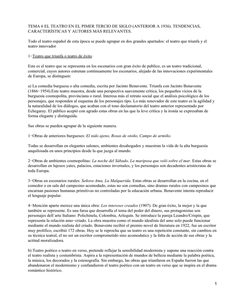 Teatro español siglo XX