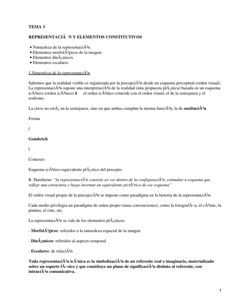 Tema 3. Presentación y elementos constitutivos
