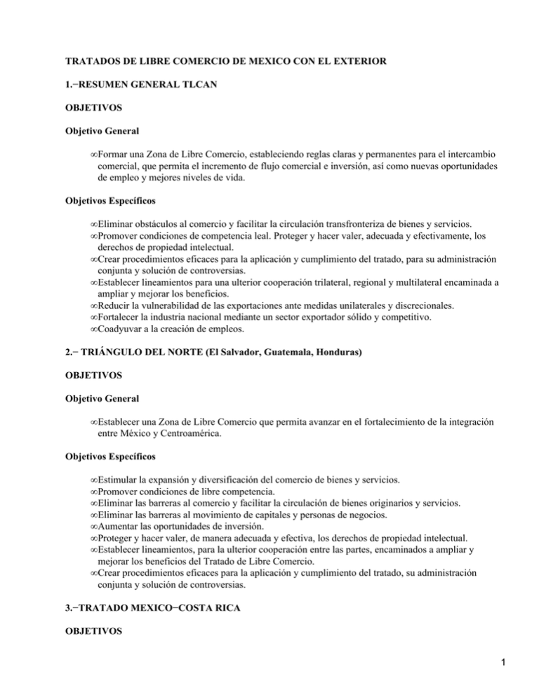 TLC (Tratado de Libre Comercio) de México