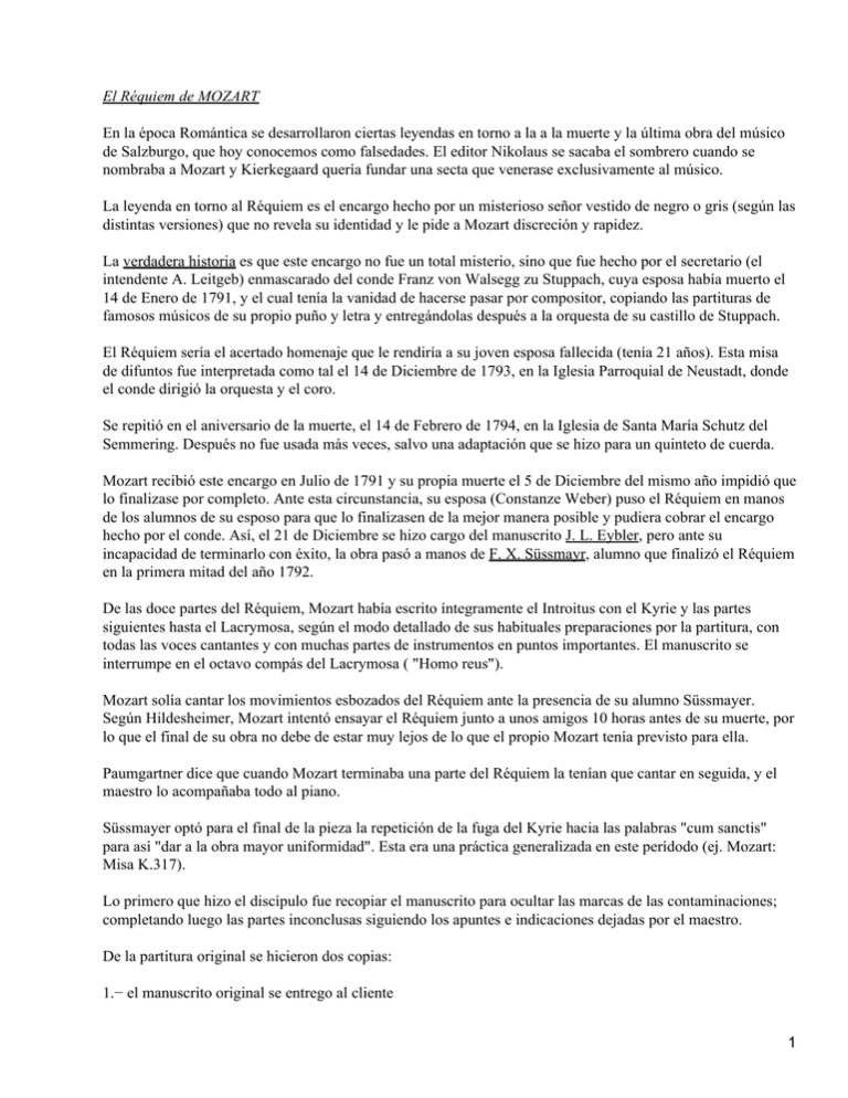 El Réquiem de MOZART