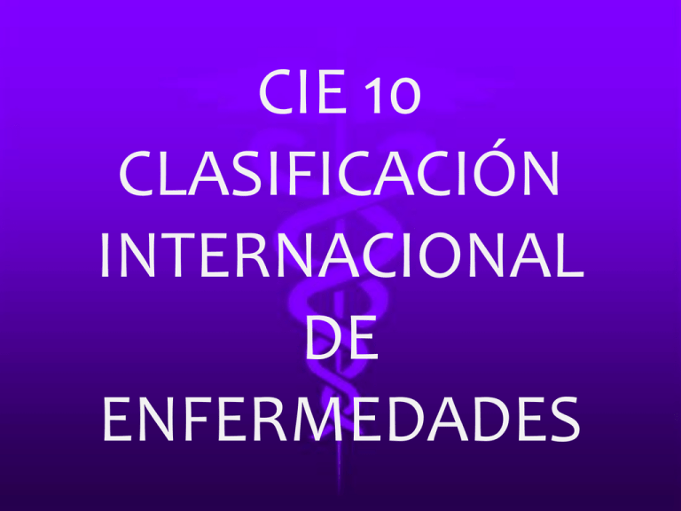 Clasificación internacional de enfermedades