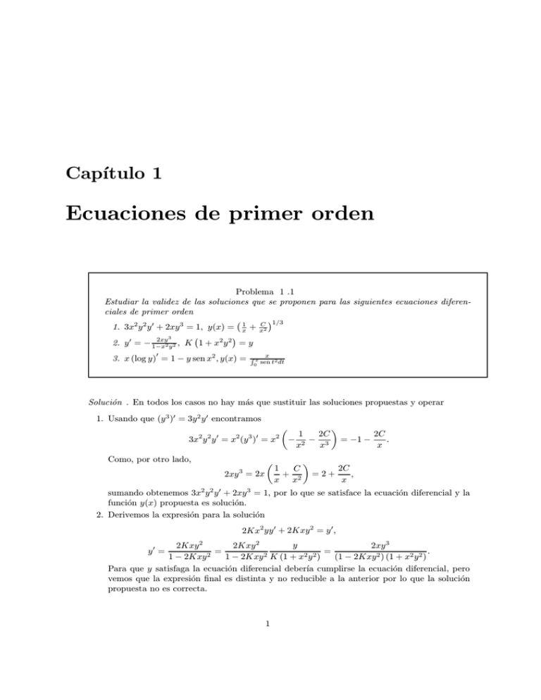 Ecuaciones de primer orden