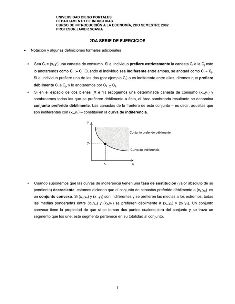 Introducción a la economía. Segunda serie de ejercicios