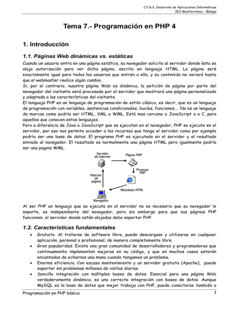 Programación en PHP 4