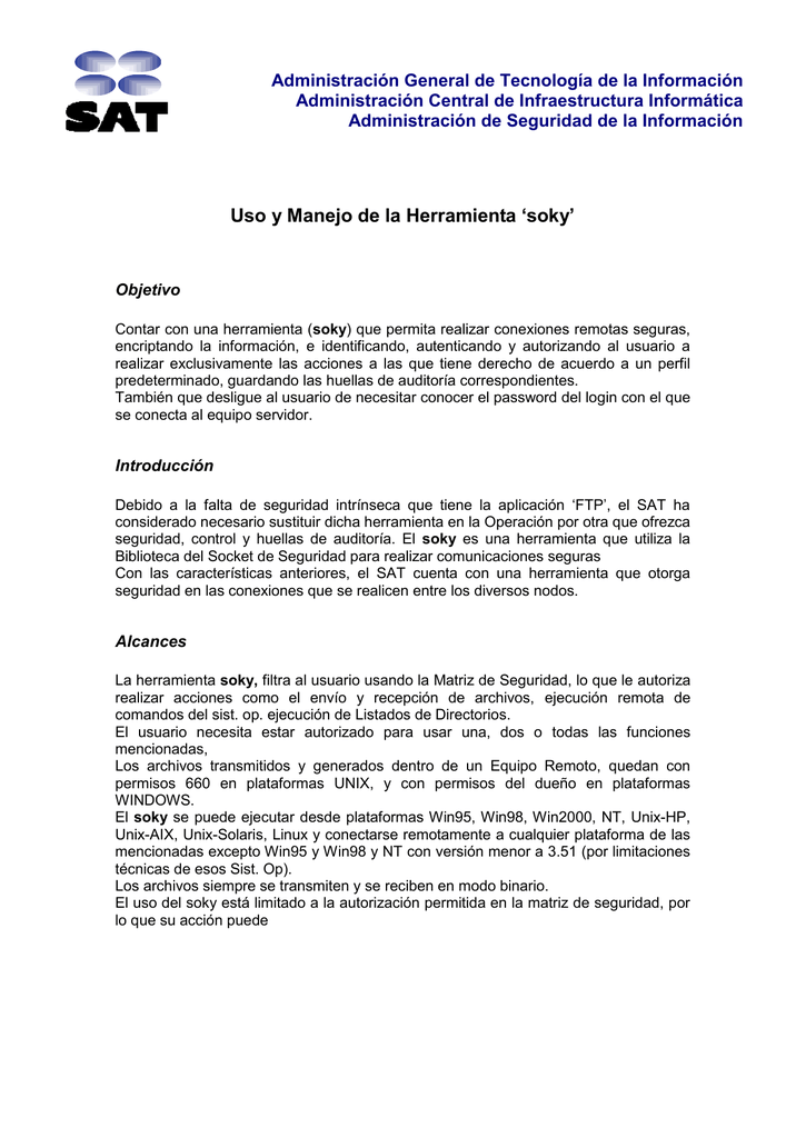 Uso y Manejo de la Herramienta `soky`
