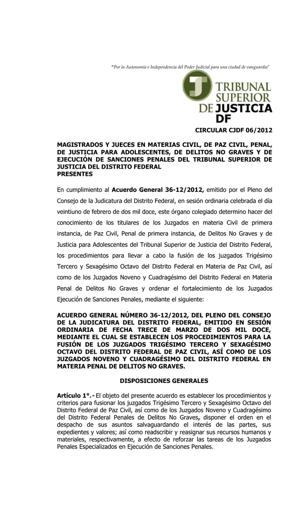 circular cjdf 06 - Poder Judicial del Distrito Federal