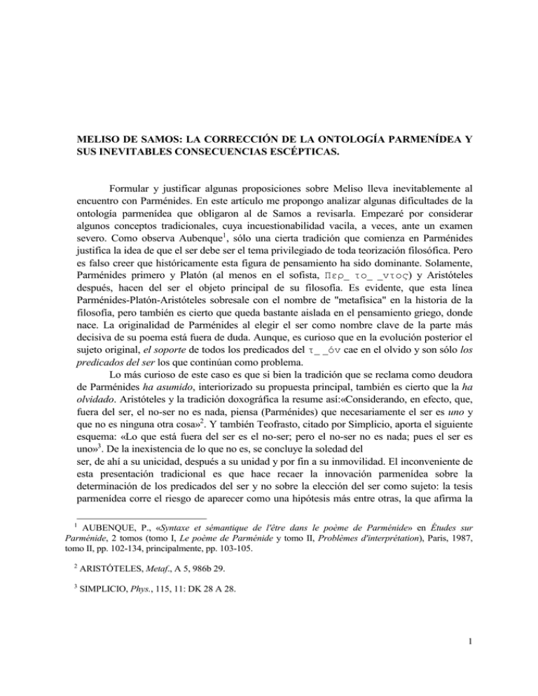 meliso de samos - Universidad de Córdoba