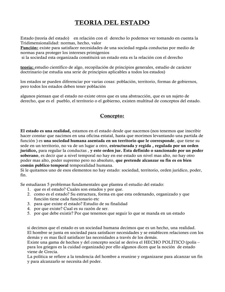 TEORIA DEL ESTADO