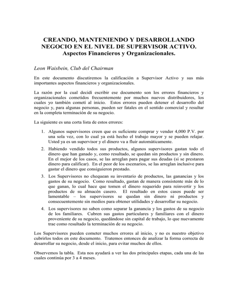 CREANDO, MANTENIENDO Y DESARROLLANDO NEGOCIO EN CREANDO, MANTENIENDO Y DESARROLLANDO NEGOCIO EN