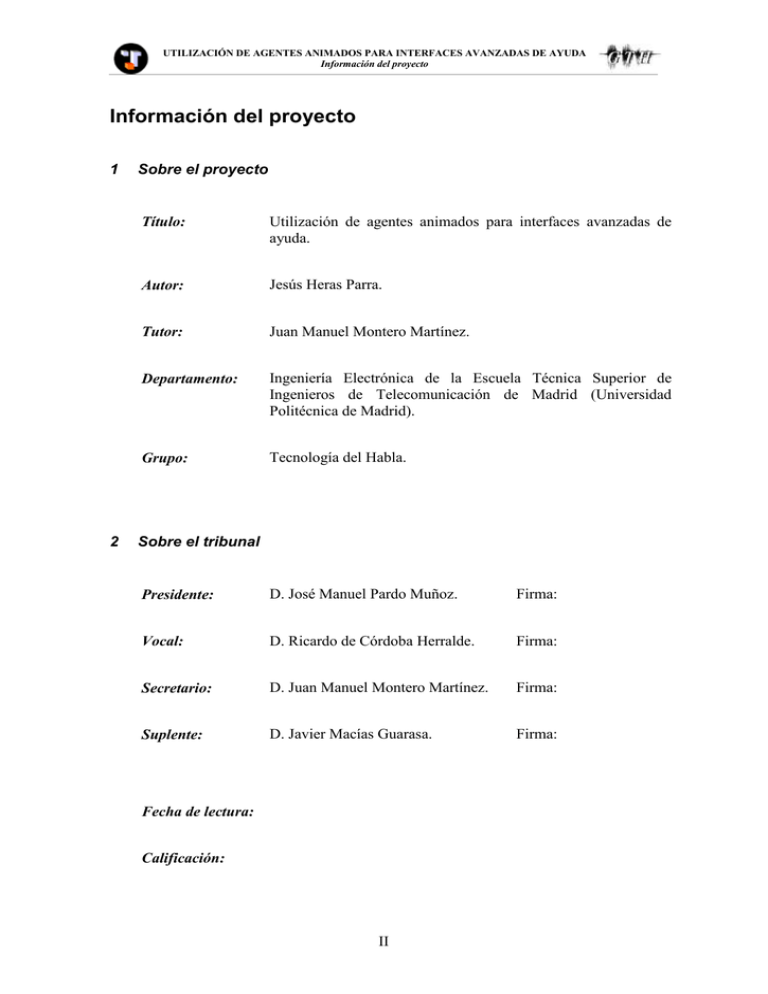 Interfaces con Agentes Animados