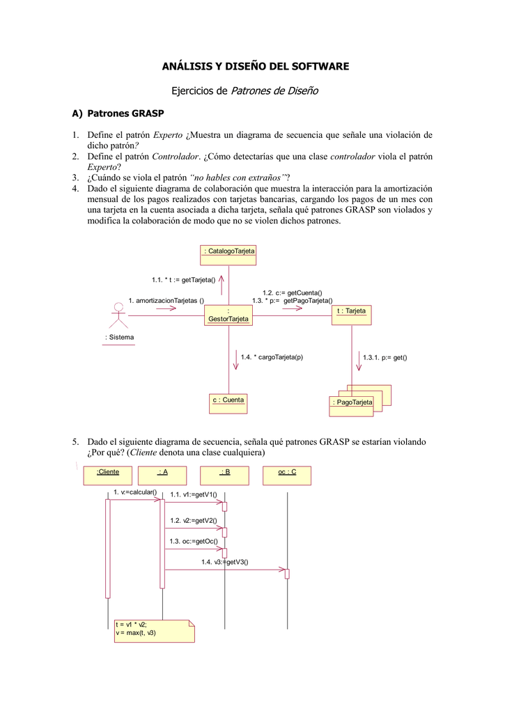 Ejercicios Patrones (Autoevaluación)