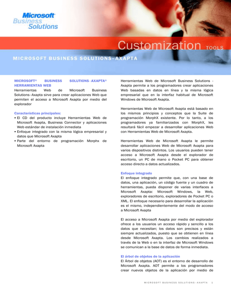 Downloadable Fact Sheet Axapta - A4 format Downloadable Fact Sheet Axapta - A4 format
