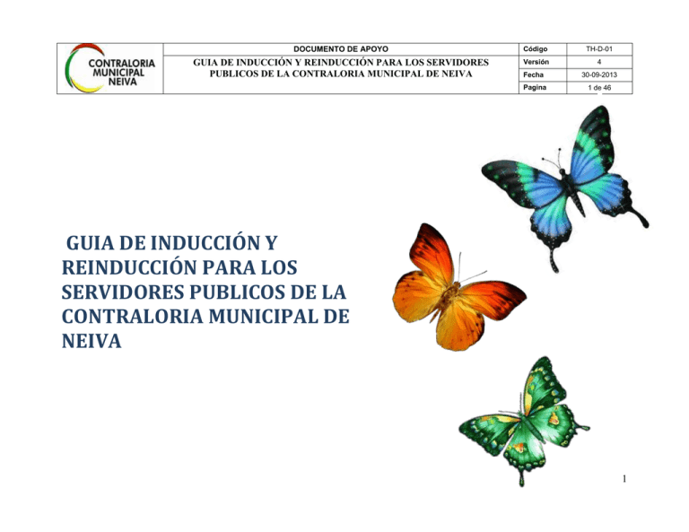 GUIA DE INDUCCIÓN Y REINDUCCIÓN PARA LOS SERVIDORES