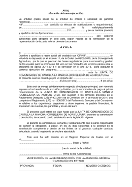 MODELO DE AVAL DE CONTRATOS