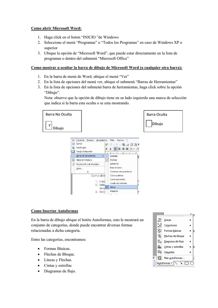 Diagramas en Microsoft Word.