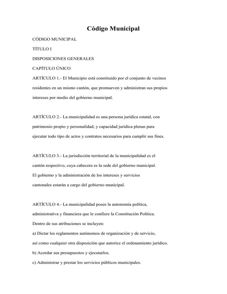 Código Municipal
