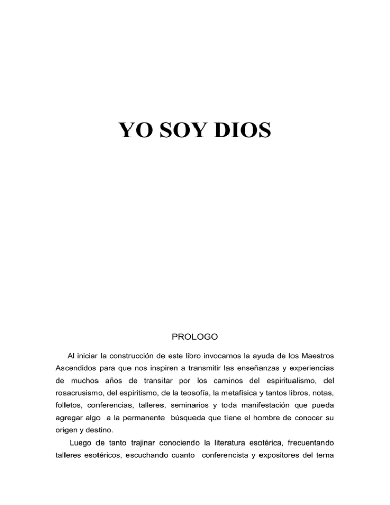 libro "yo soy dios"