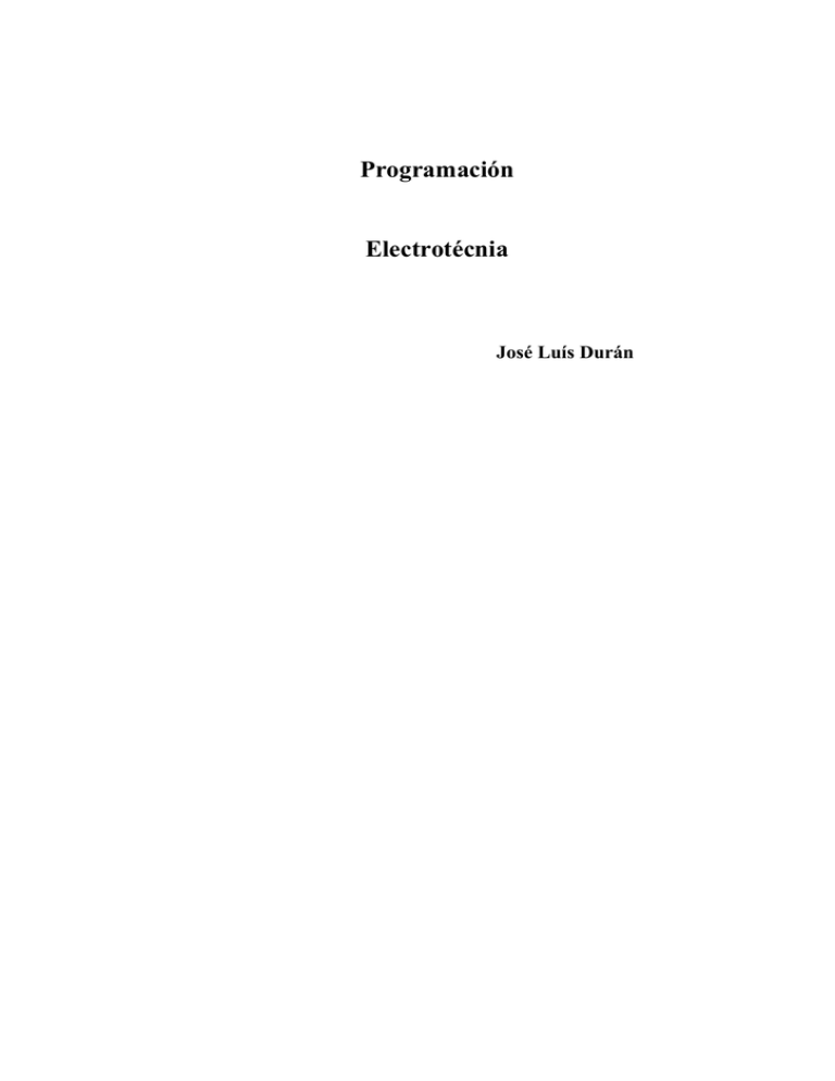 Programación Electrotecnia