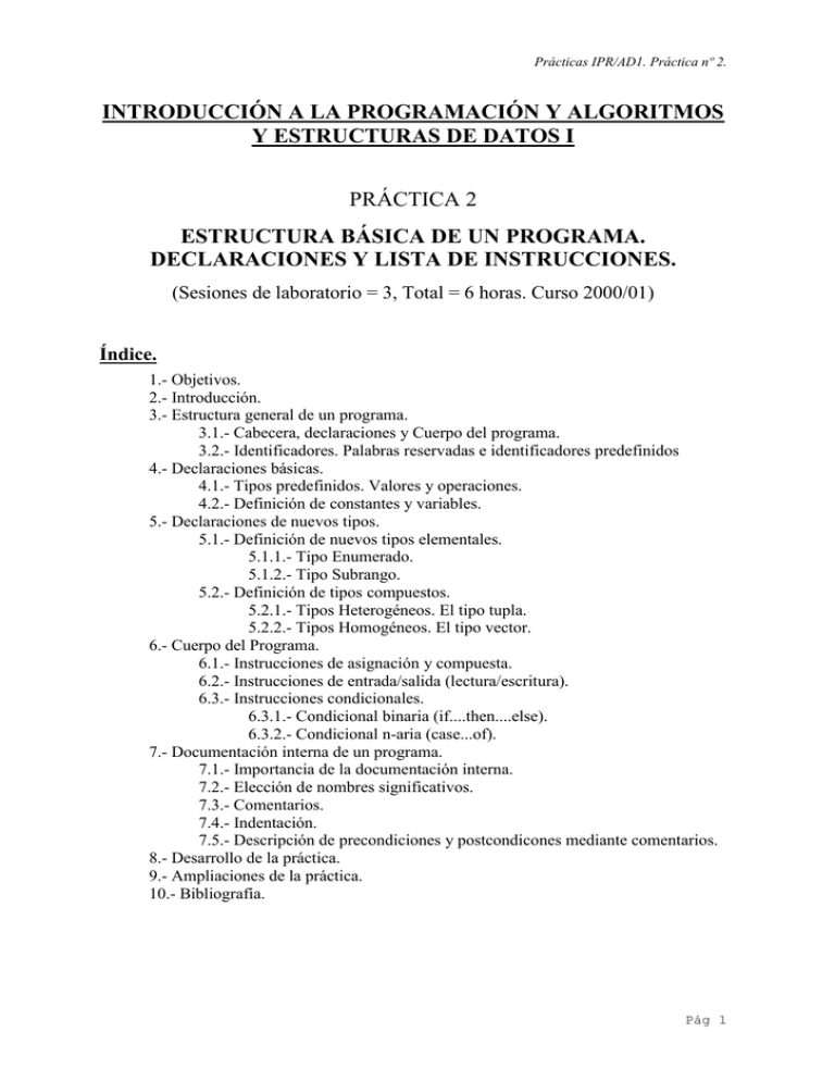 INTRODUCCIÓN A LA PROGRAMACIÓN Y - Redes