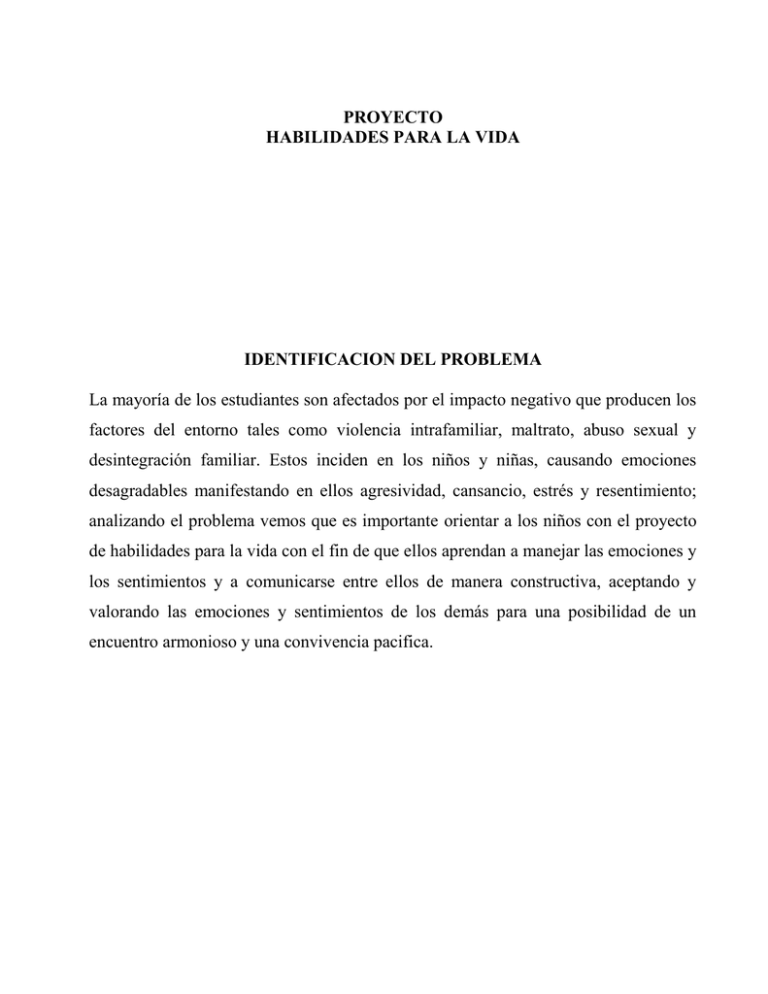 ejemplo proyecto habilidades para la vida