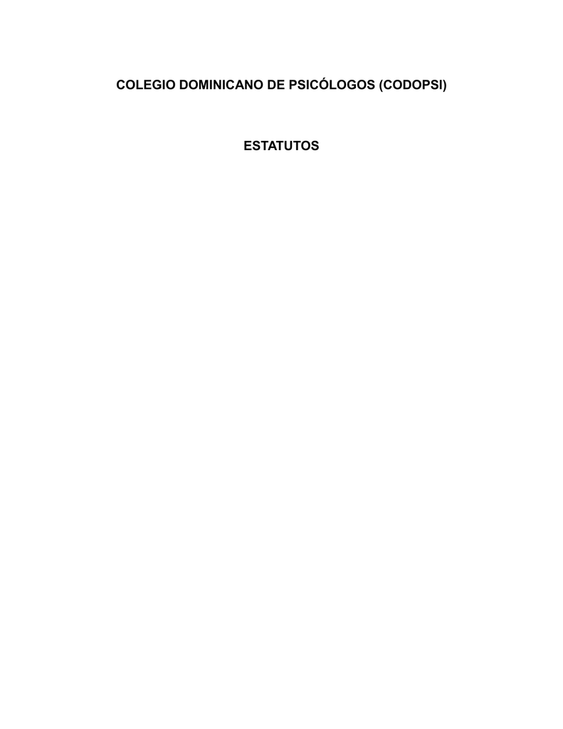 Colegio Dominicano de Psicólogos (CODOPSI)