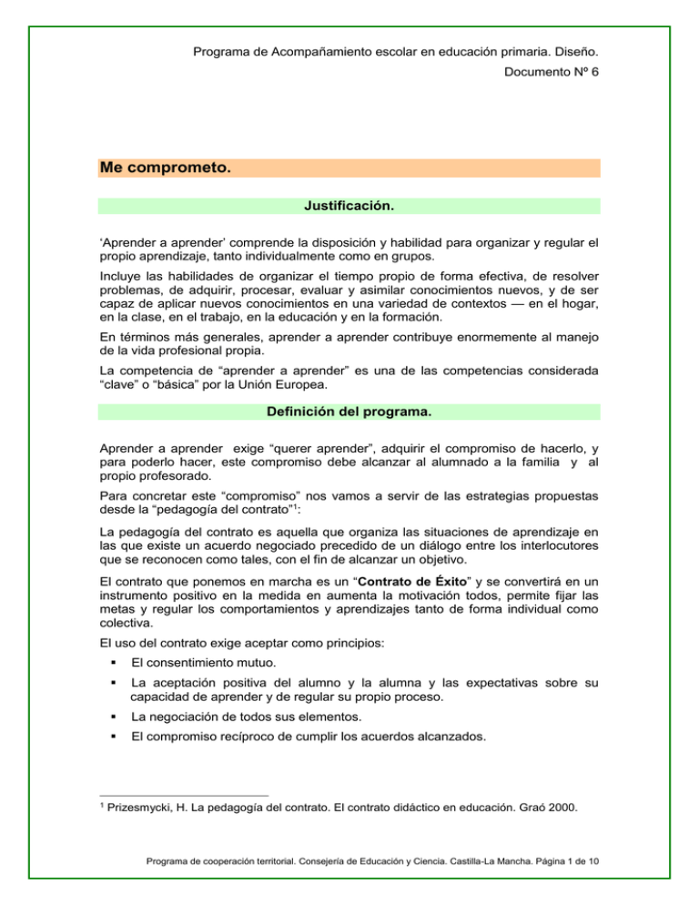 Me comprometo - Portal de Educación de la Junta