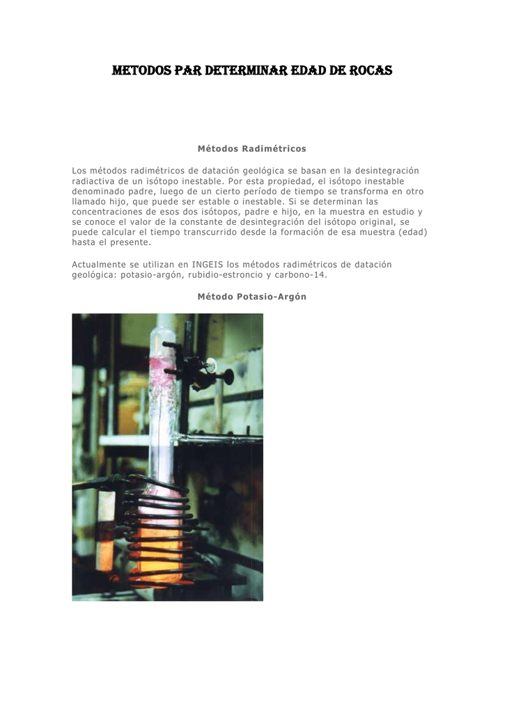 Tecnicas De Datacion Radiometrica Disponibles Para Antropologos - Citas ...